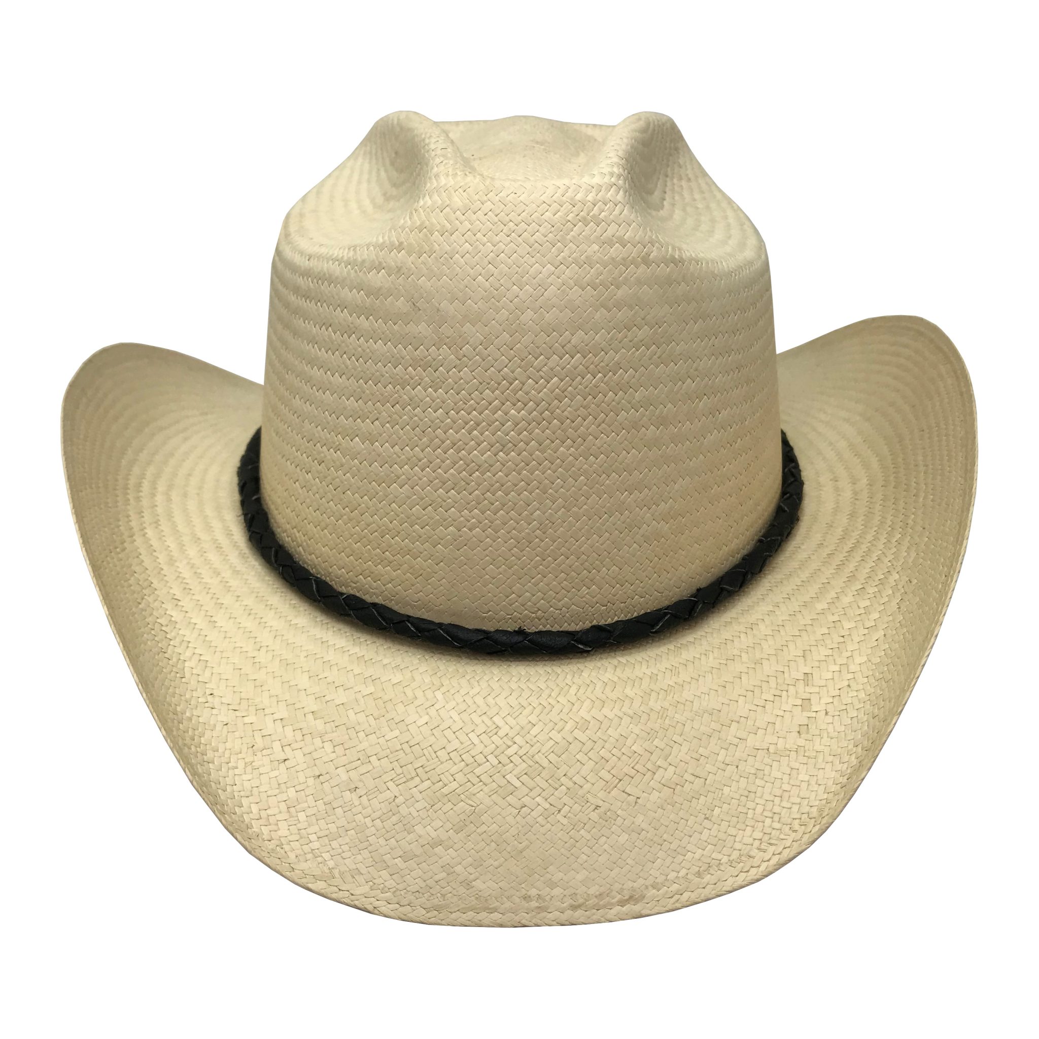 Sombrero Rodeo de palma de Jipi de ala mediana con toquilla de cuero ...